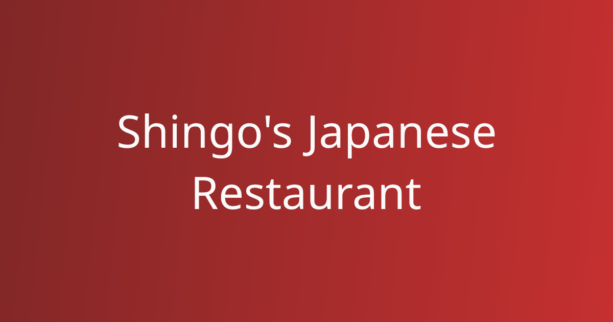 Order Authentic Japanese Online | Shingo's Japanese Restaurant - Pickup ...